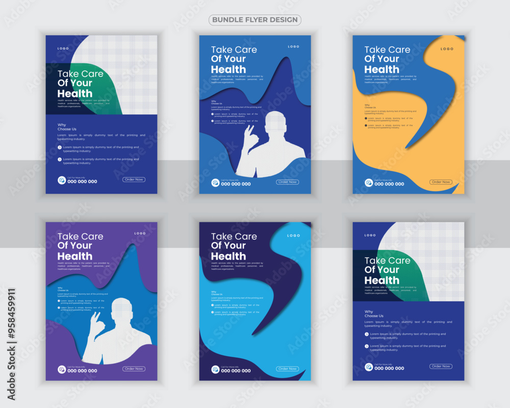 Bundle Medical poster, Roll-Up Or Dl Flyer, And Rack Card Design ...