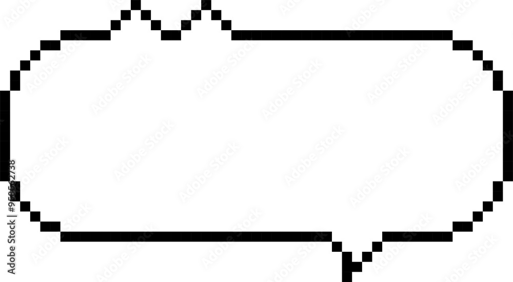 8bit retro game animal pet cat pixel text box memo speech bubble ...