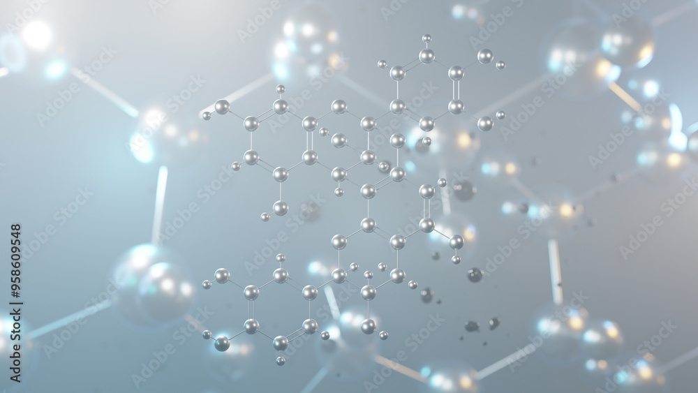 procyanidin a2 molecular structure, 3d model molecule, antioxidant ...
