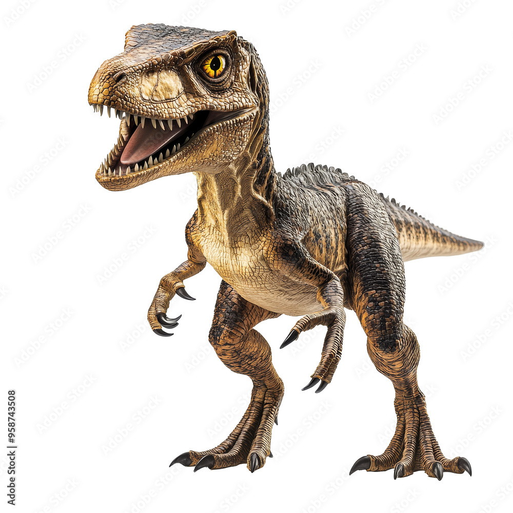 Dinosaur standing and roaring isolated on transparent background ...