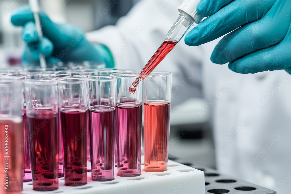 An edible micropipette is used for sample preparation in the laboratory ...