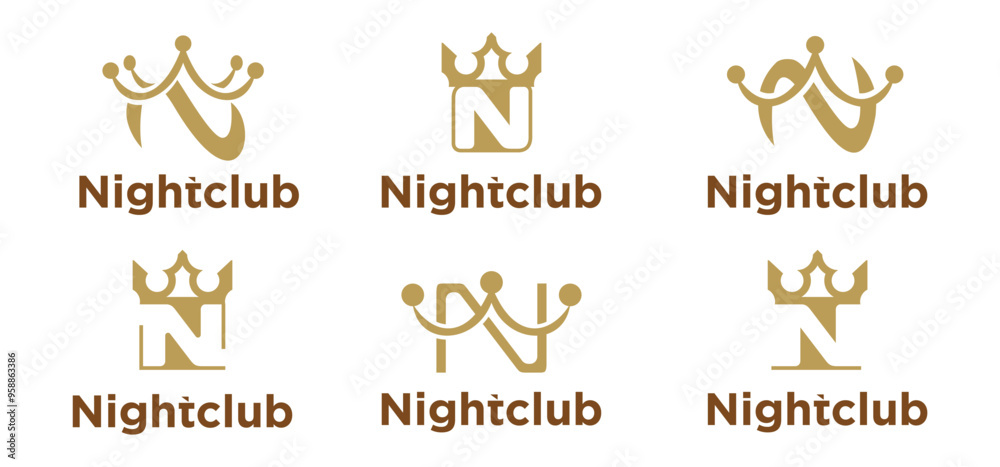 king crown logo, king crown design for use in logos, companies, night ...