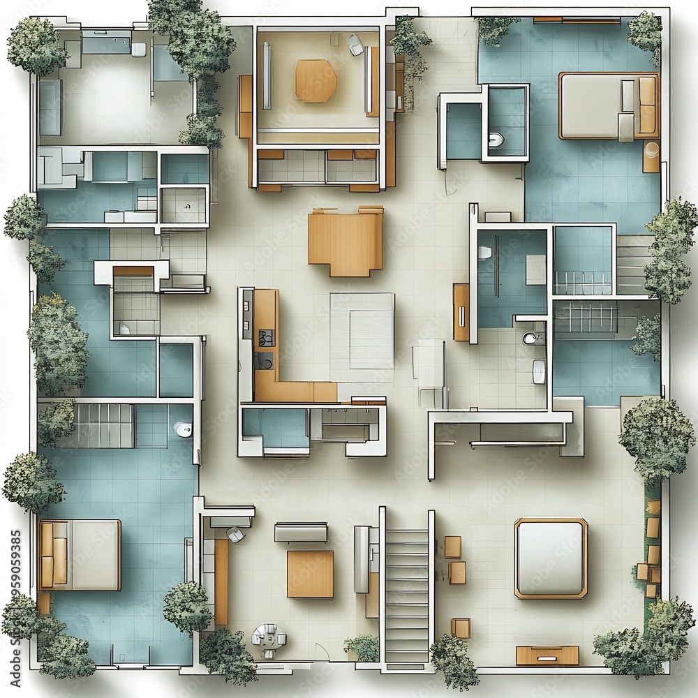 Healthcare Facility Maps Vector designs of maps floor plans for ...