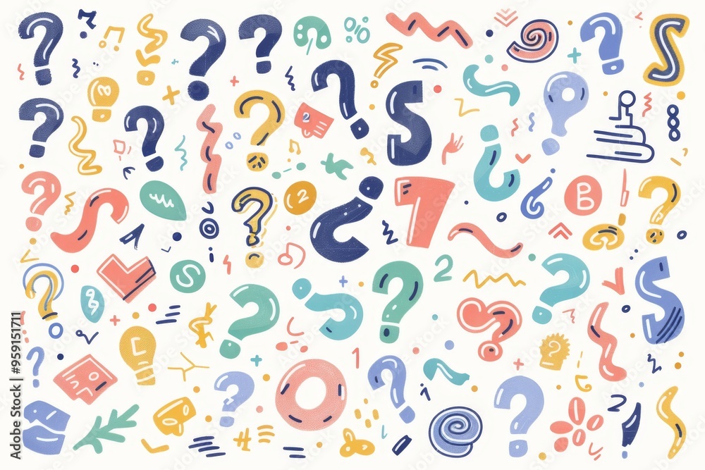 Question mark icon, quiz symbol, interrogation sign, simple rebus ...