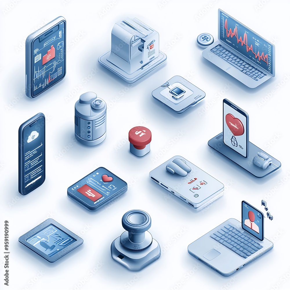 Medical Telecommunication Vector illustrations of telecommunication ...