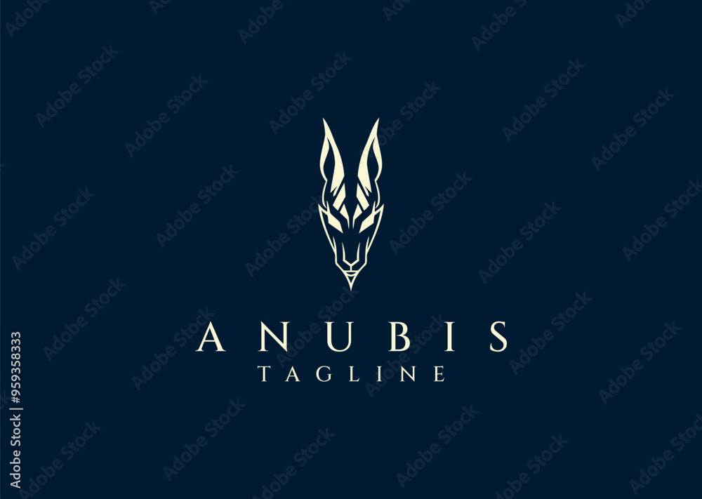 Vector illustration of Anubis Logo Design Stock Vector | Adobe Stock