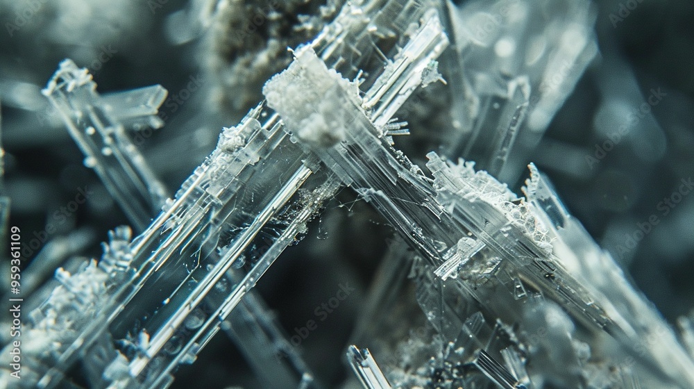 Hazardous Material Study: Close-Up of Asbestos Chrysotile Fibers Under ...