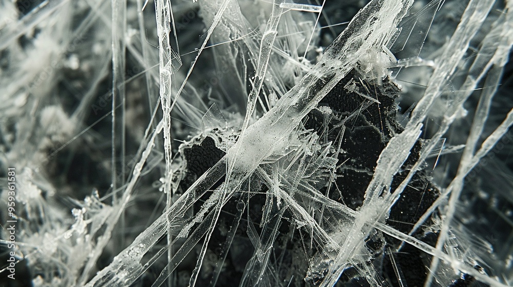Industrial and Environmental Safety Analysis: Close-Up of Asbestos ...