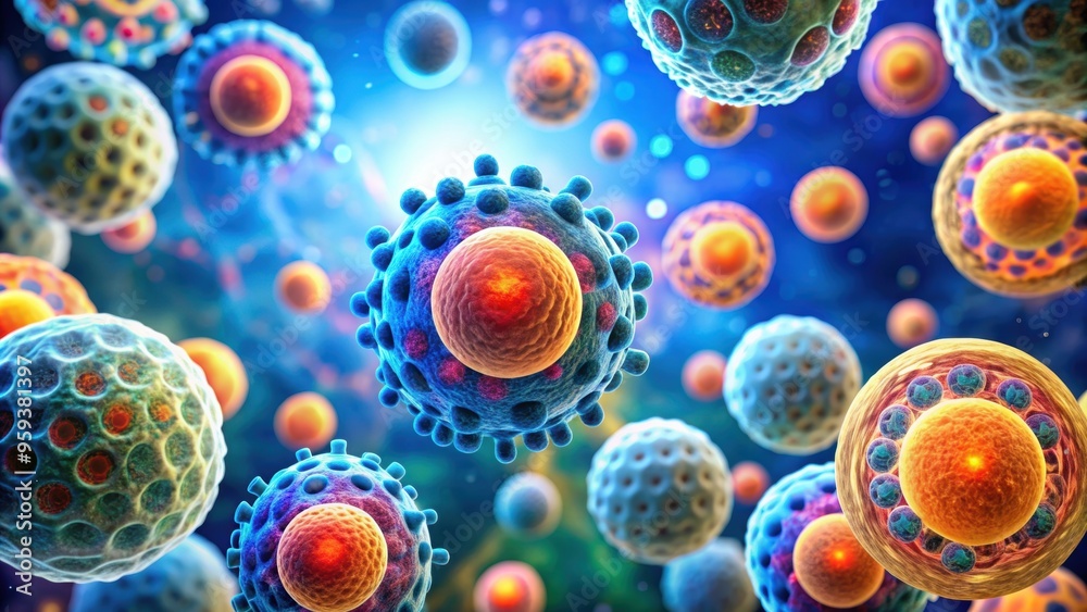 of human cells in a biological composition, biology, science, cell ...