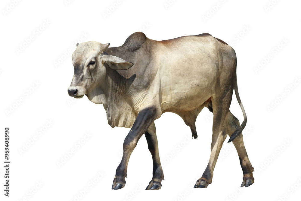 Beautiful beef cattle isolated on transparent background png file Stock ...