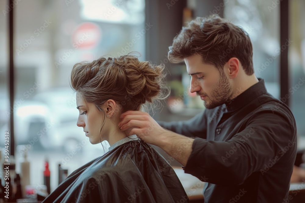 women getting their hair done in the salon, hairdo, hairstyle, hair ...