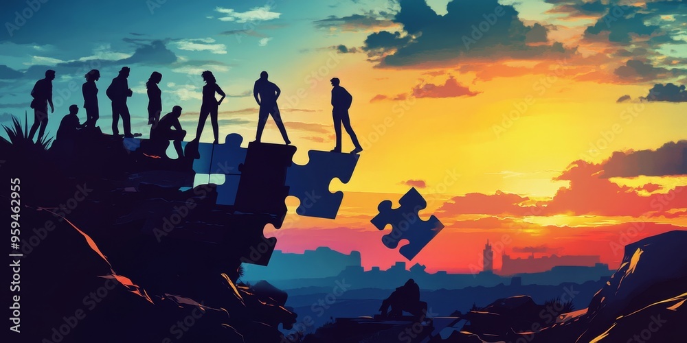 Collaborative Puzzle Assembly: Abstract Visualization of Team Unity and ...