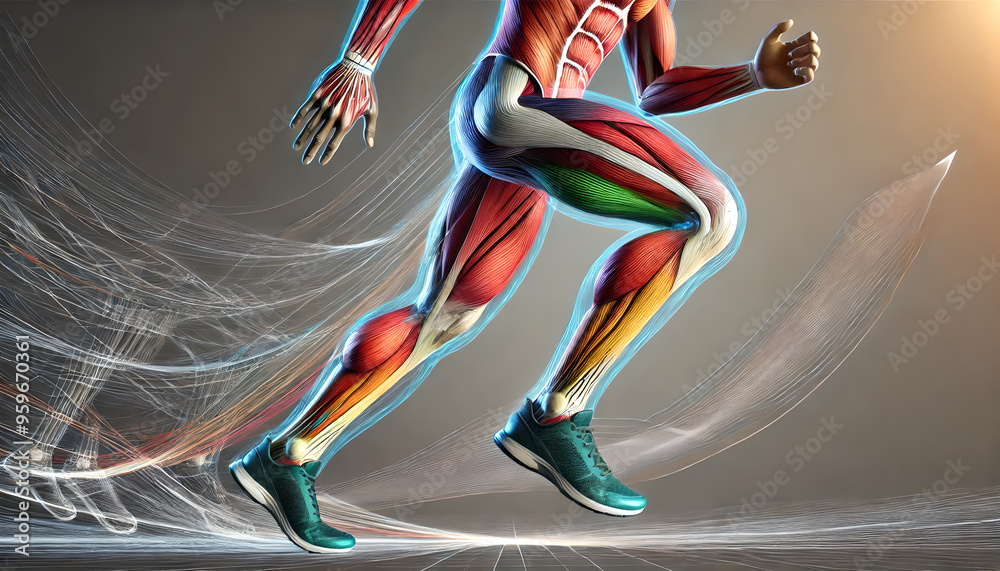 Image showing activation of quadriceps, hamstrings, calf muscles during ...