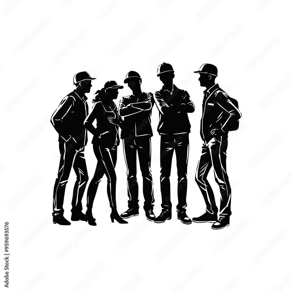 Engineers clipart vector collection, symbol, logos, icons isolated on ...