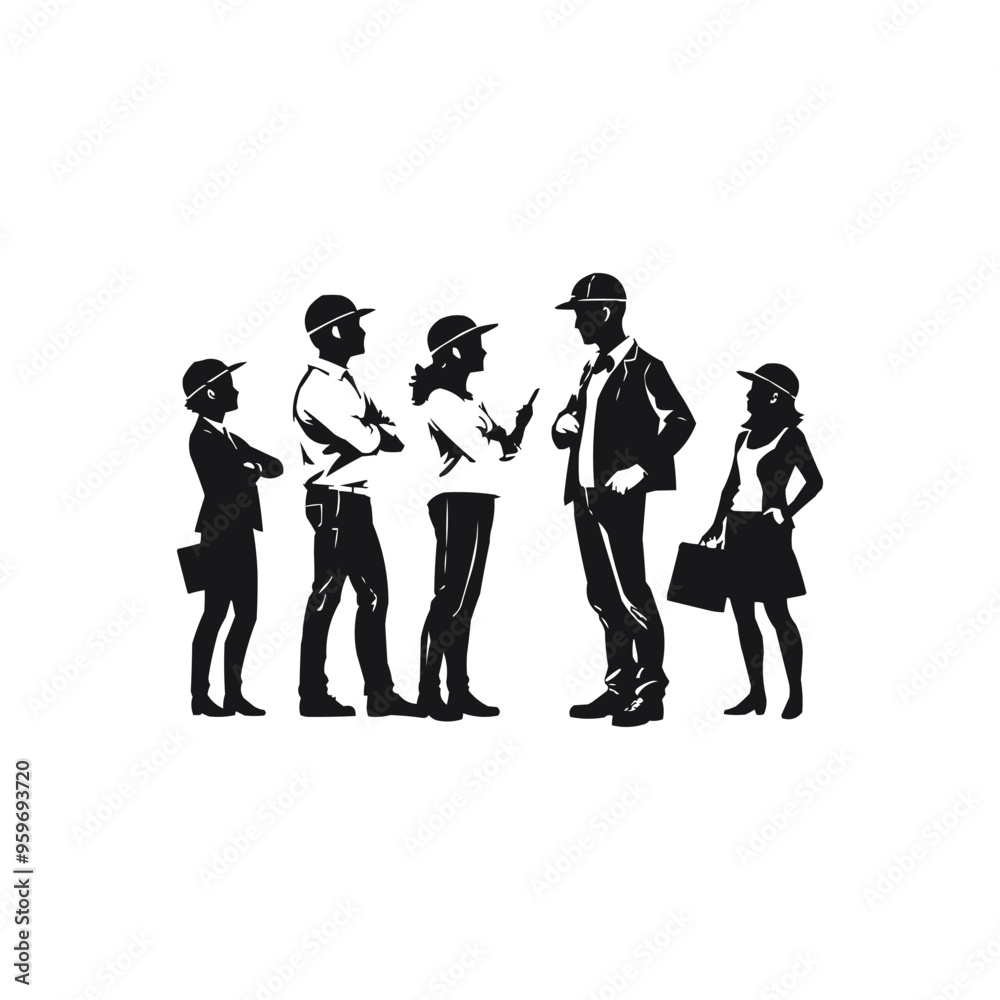 Engineers clipart vector collection, symbol, logos, icons isolated on ...