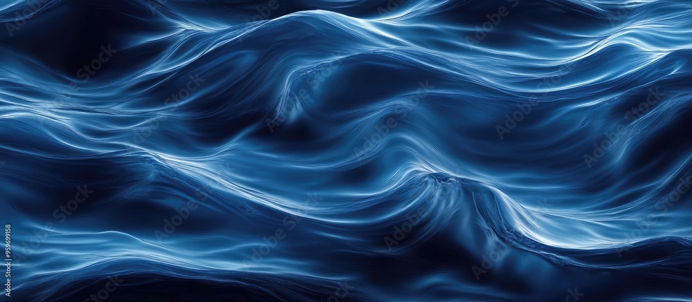 Beautiful wave pattern in the blue river water Ideal for use as a ...