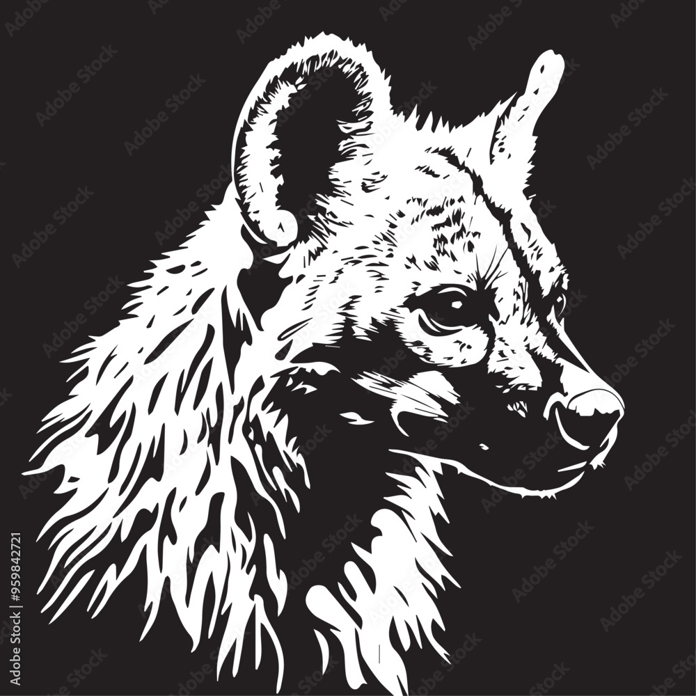 Hyena in cartoon, doodle style . Image for t-shirt, web, mobile apps ...