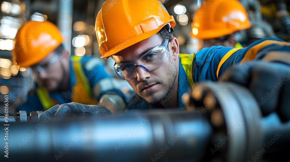 Technician Conducting Maintenance on Underground Gas Pipeline: A ...