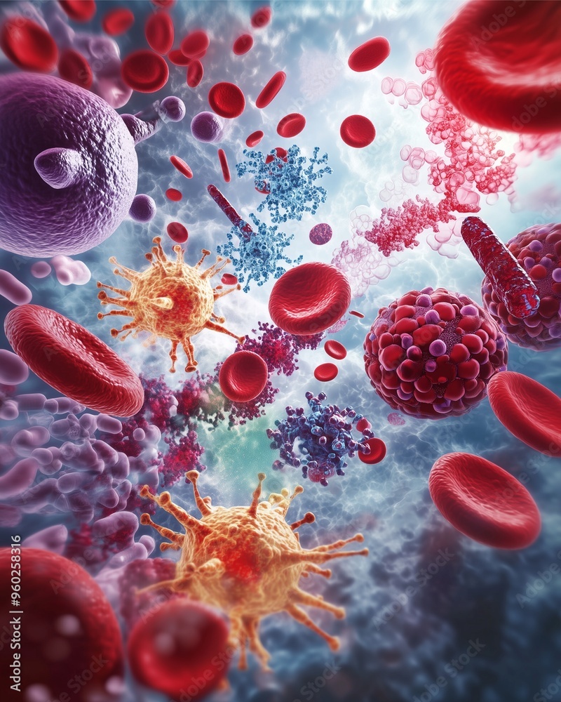 Blood components include white blood cells, red blood cells, and ...