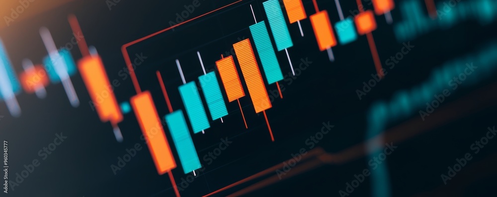 A technical analysis chart showing multiple support and resistance ...