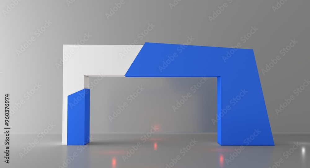 Exhibition stand Gate entrance 3D illustration with for mock up event ...