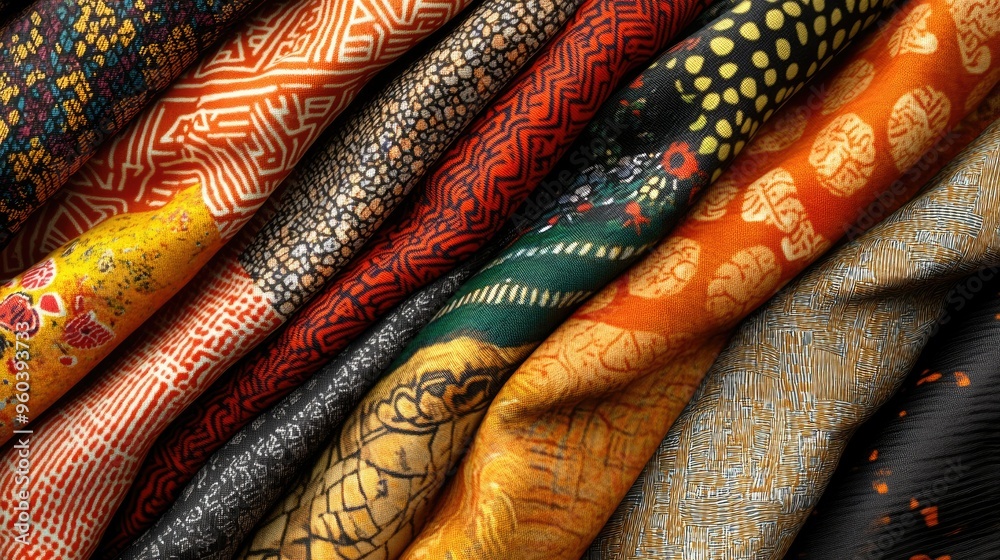 Detailed digital rendering of Ghanaian fabric patterns, showcasing ...