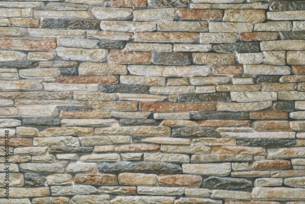 blurry natural stone wall surface background, small thin layers of ...