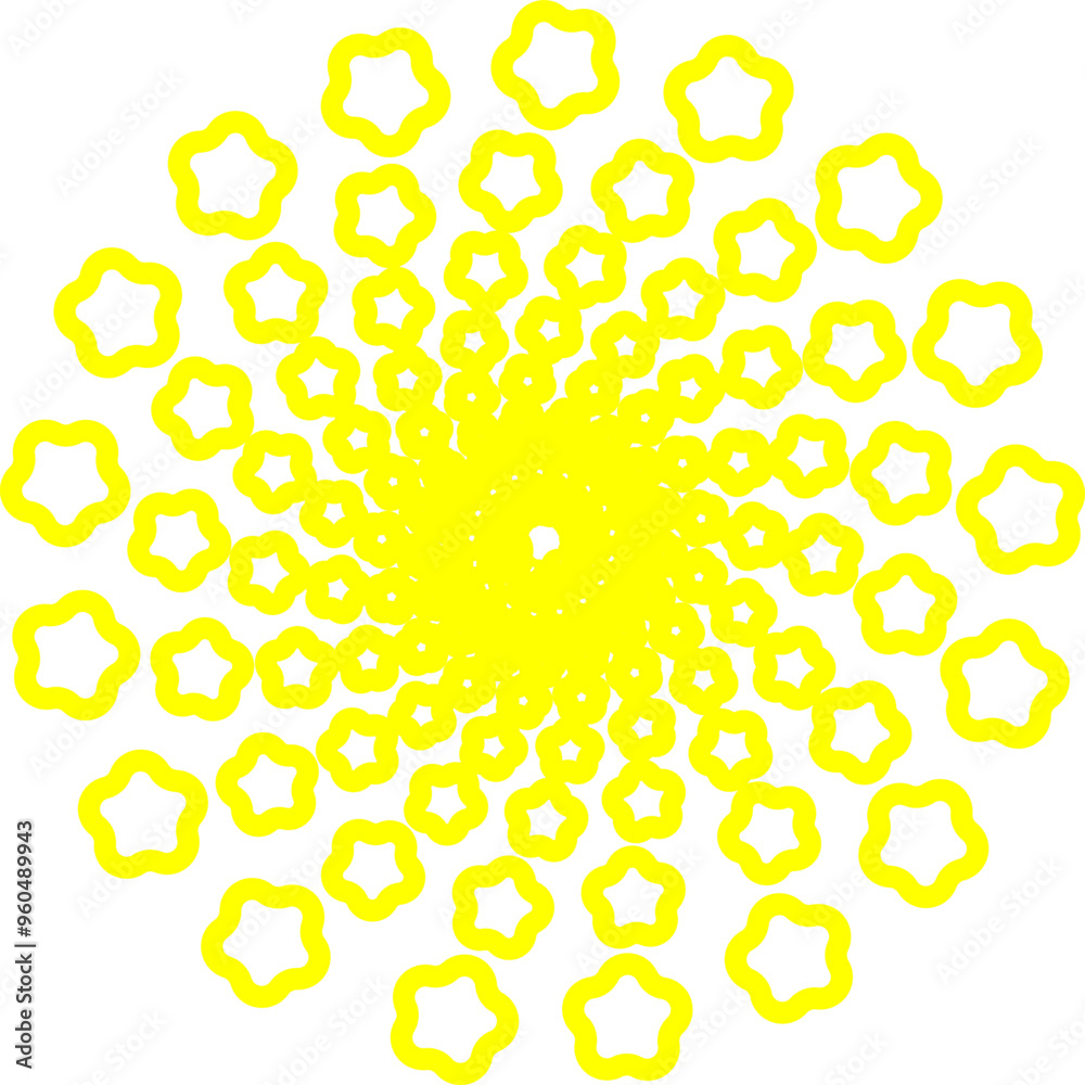 Abstract yellow starburst pattern on transparent background Stock ...
