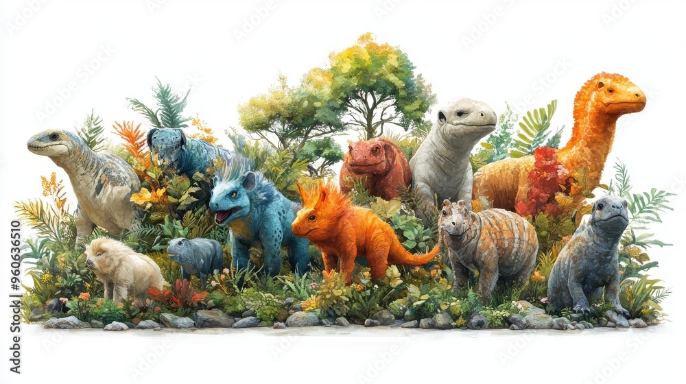 Extinction clipart showing endangered animals on a white background ...