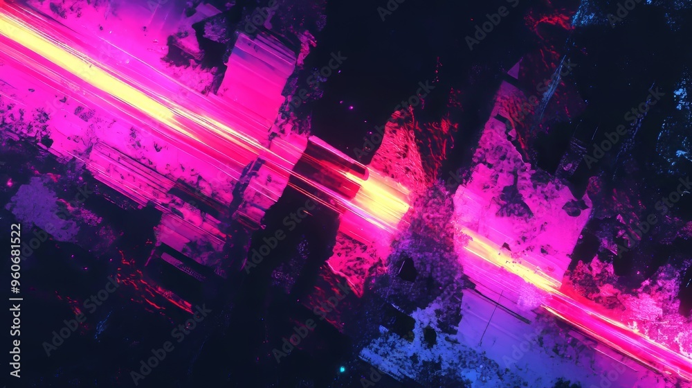 The old VHS pixel with bad signal, static analog display interference ...