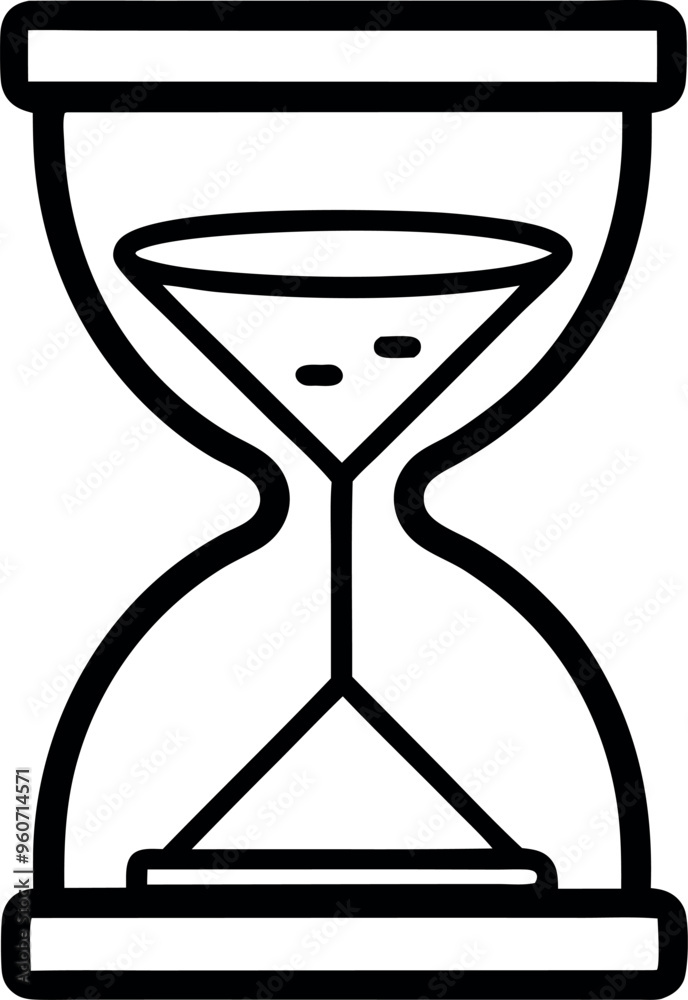 Minimalist Hourglass Icon Representing the Passage of Time and Concepts ...