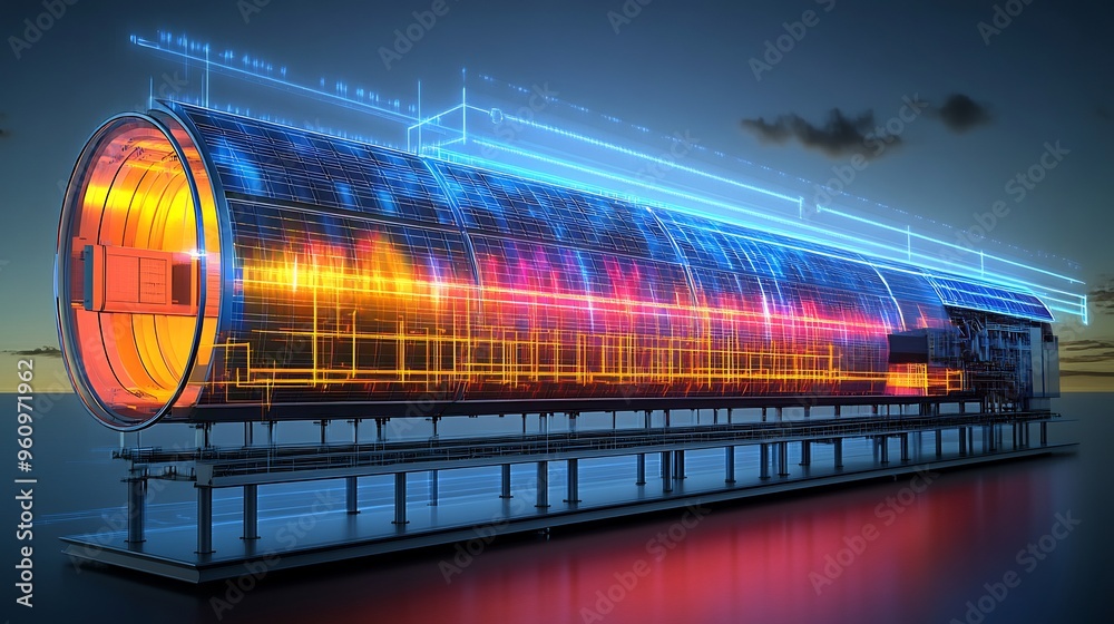 Ilustración de Stock How Solar Panels Work detailed diagram showing the ...
