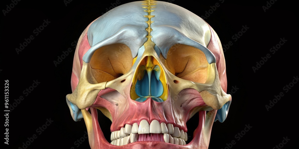 Ilustración de Stock An Anatomical Photograph Of The Nasal Bridge ...