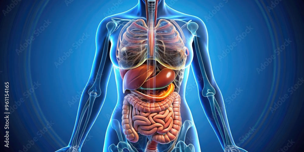 Ilustração Anatomical Illustration Of The Female Body'S ...