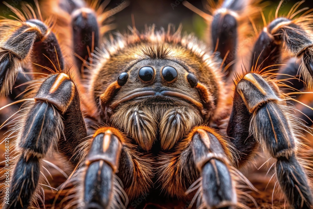 Close-Up Image Highlighting The Detailed Anatomy Of A Tarantula ...