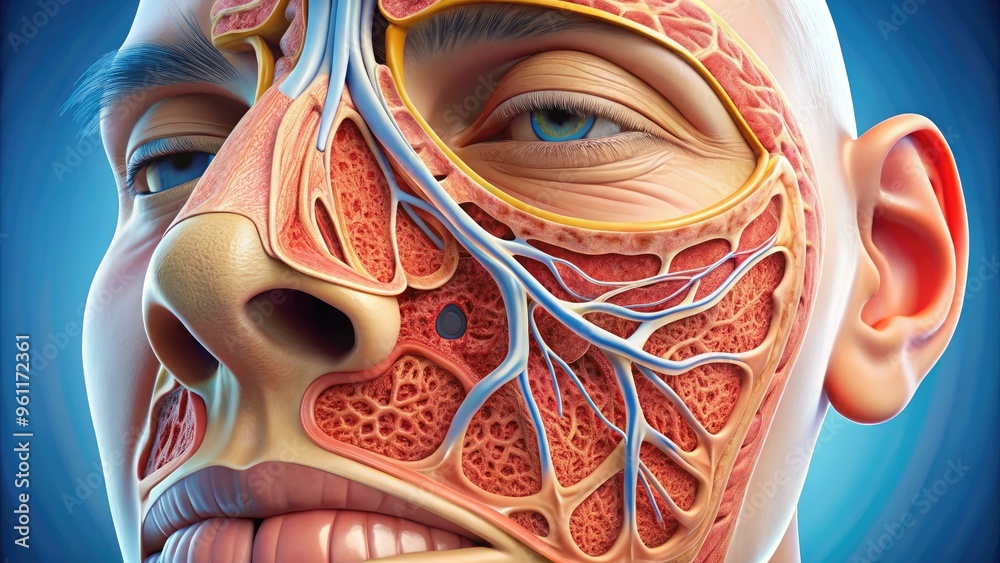 Close-Up Of The Human Nostril, Showing The Intricate Structure Of The ...