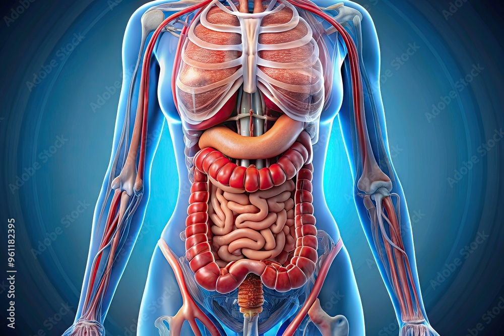 Ilustración de Stock Detailed Cross-Sectional Image Of The Female Human ...