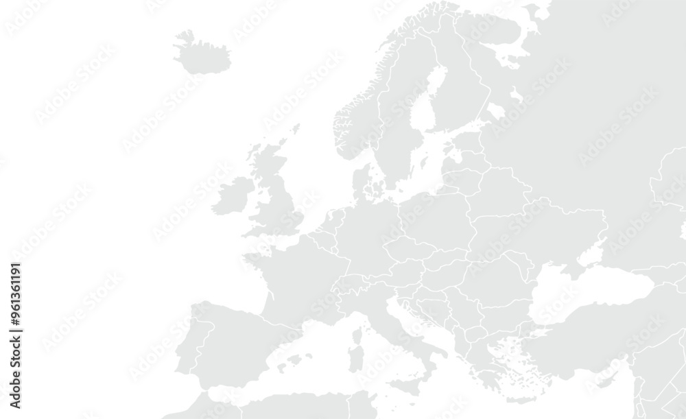 Europe map isolated on white background. for website layouts ...
