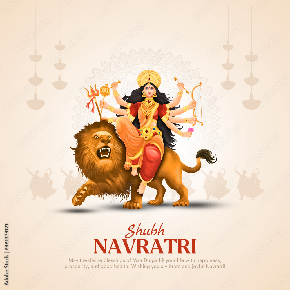 Garba Night Diwali poster for Navratri Dussehra festival of India ...