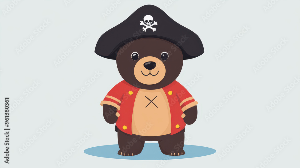 Dive into a world of whimsy with this vibrant pirate bear clipart ...