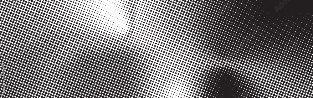 Halftone dot gradient background vector black and white color for anime ...