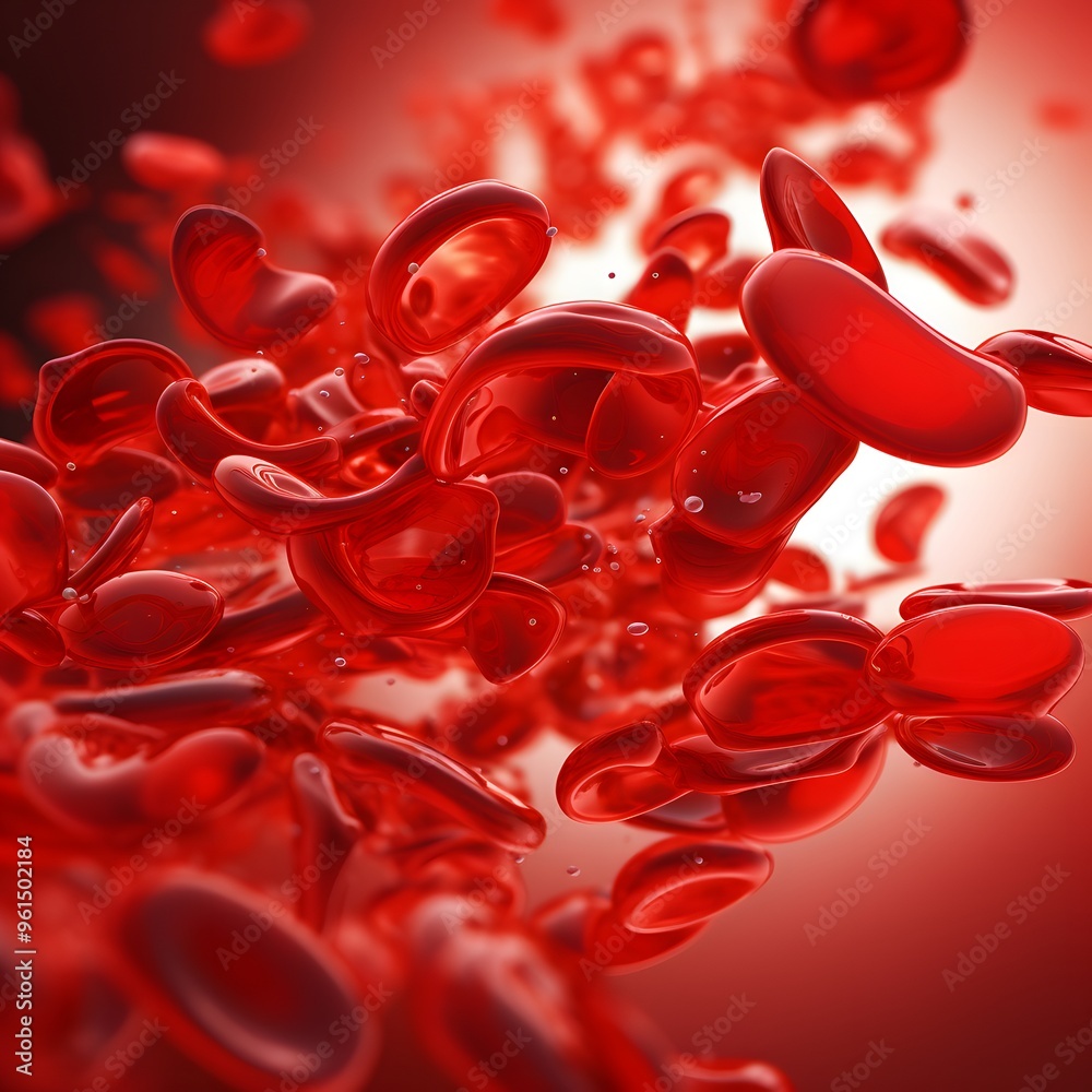 Stock-Foto „List the three main types of blood cells: red blood cells ...