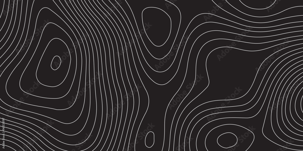 Black topology topography vector abstract design digital background ...