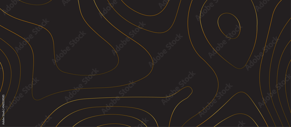 Black topology topography vector abstract design digital background ...