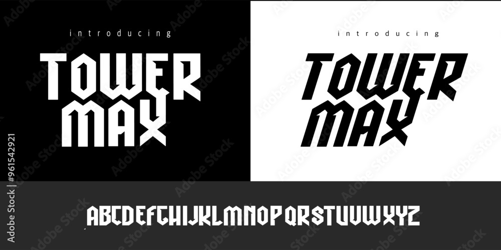 Tower Max is Elegant Font Uppercase Lowercase and Number. Classic ...