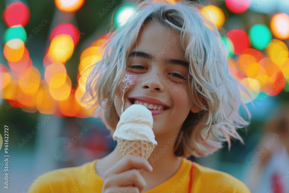 Confident girl fascinating radiant eyes and cheerful expression ...