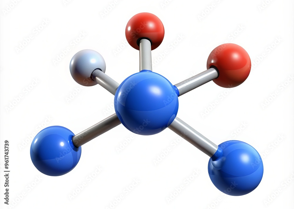 The molecule of ammonia, NH3, is a trigonal pyramidal shape with ...