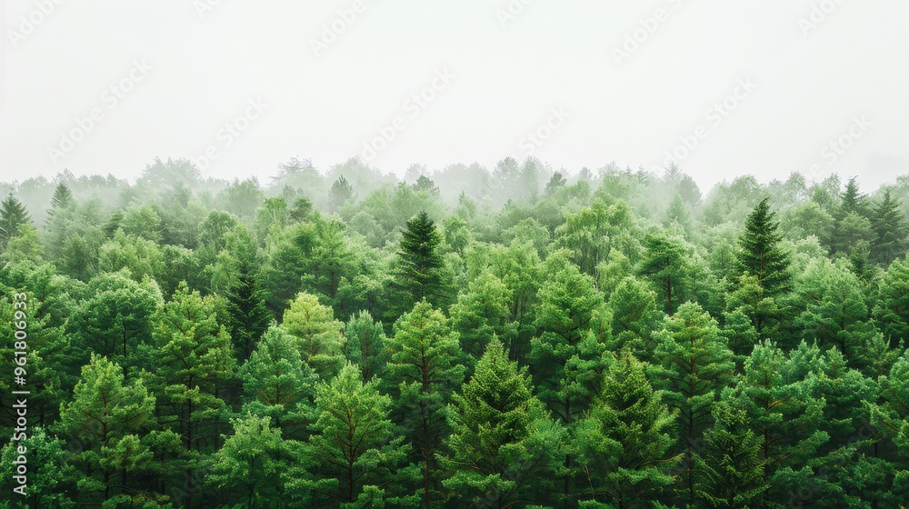 A detailed view of a forest restoration project, such as replanting ...