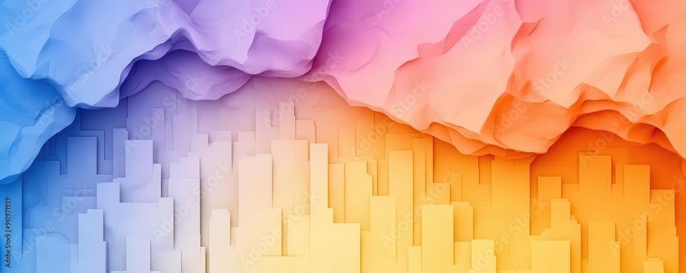 Heatmap representing UV radiation levels in a city, with color ...