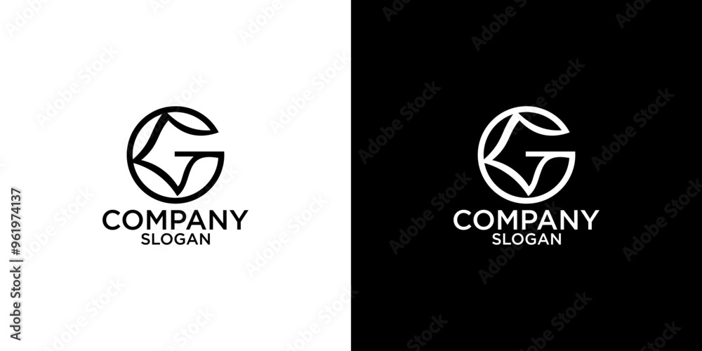 letter g abstract monogram logo vector design Stock Vector | Adobe Stock